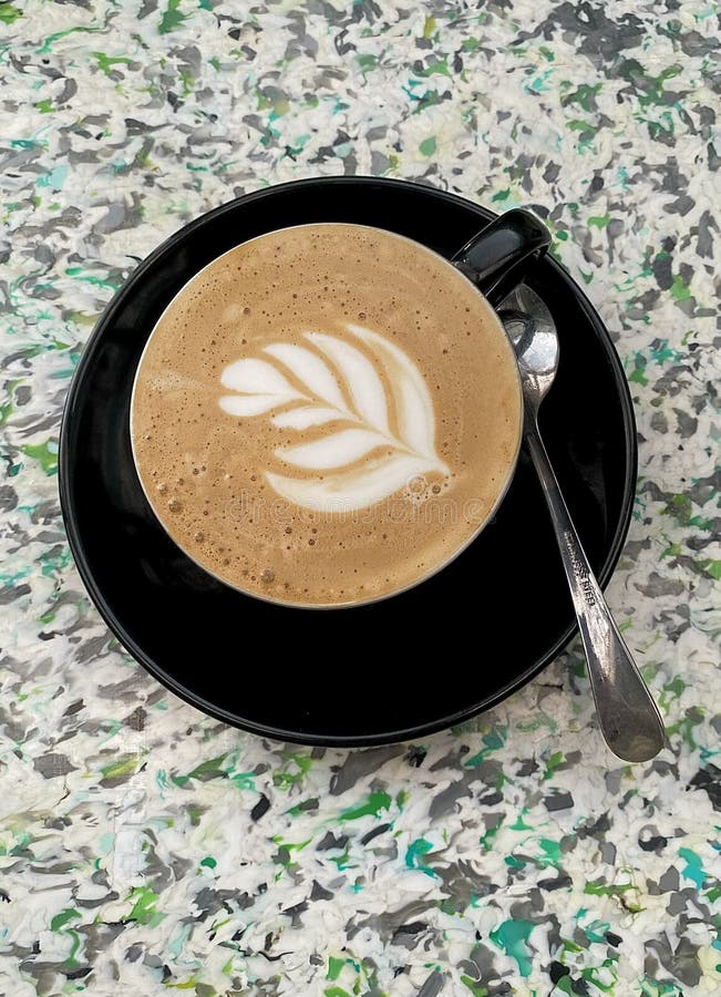 Top View of a Cup of Hot Coffee Stock Photo - Image of caffeine ...