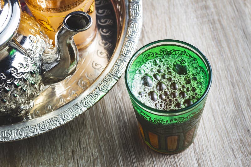 Top View of a Cup of Moroccan Tea - Traditional Moroccan Tea Stock ...