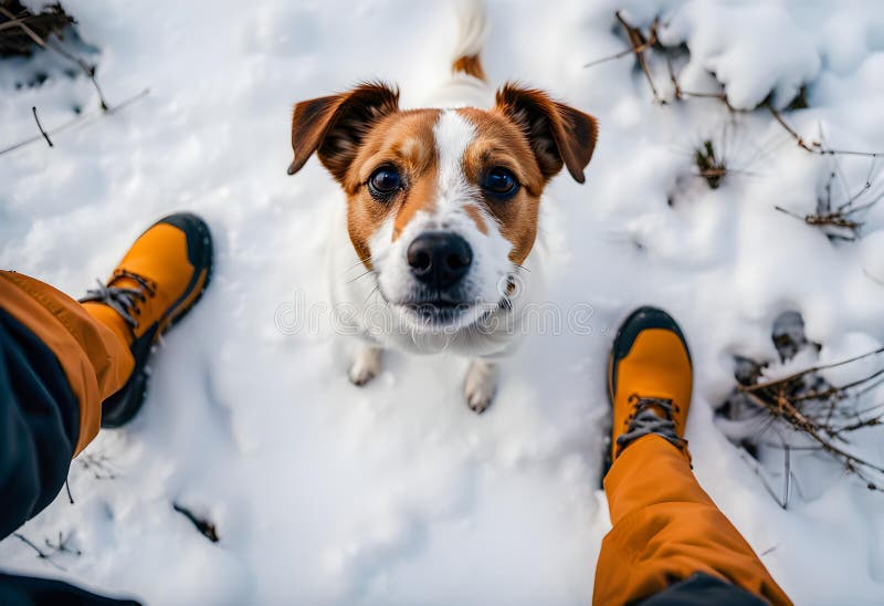 Top View of Cute Jack Russell Dog Stock Image - Image of human, relax ...