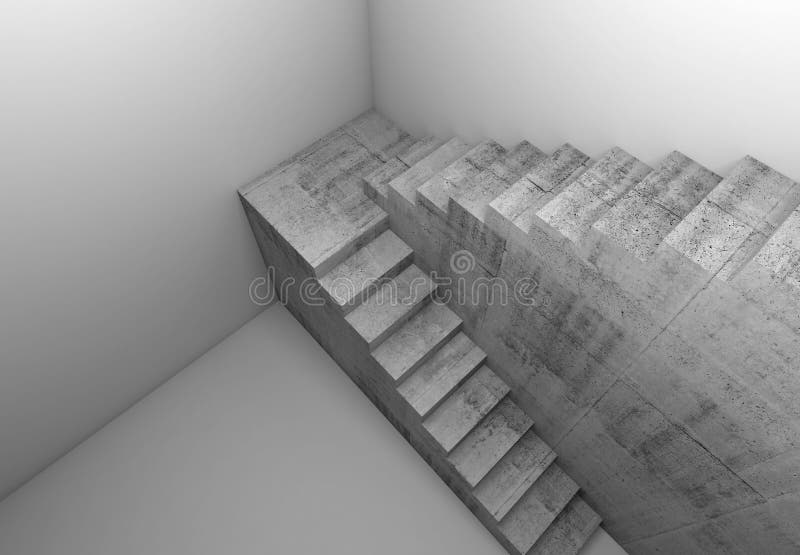 Top View of 3d Concrete Stairway Stock Image - Image of texture ...
