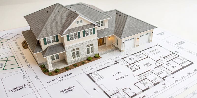 Floor Plan Top View of House Interior Stock Photo - Image of modern ...