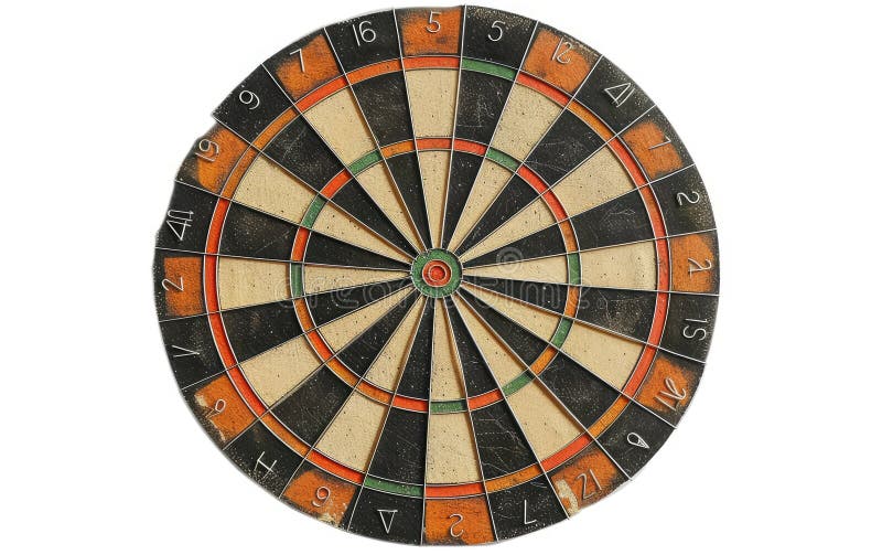 Top View of Dartboard Isolated on White Background, Stock Photo - Image ...