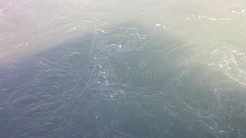 Top View of a Deep River Water Flowing Stock Footage - Video of storm ...