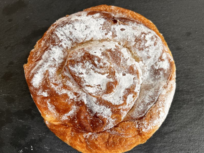Top View of a Delicious Bakery on a Dark Surface. Stock Photo - Image ...