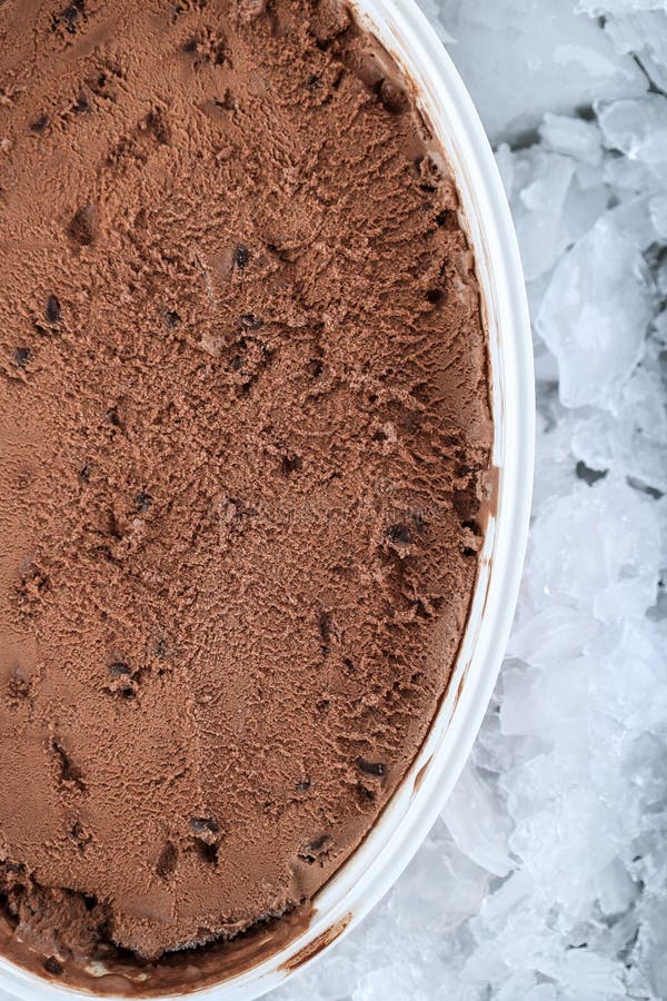 Top View Delicious Chocolate Ice Cream Texture Stock Photo - Image of ...