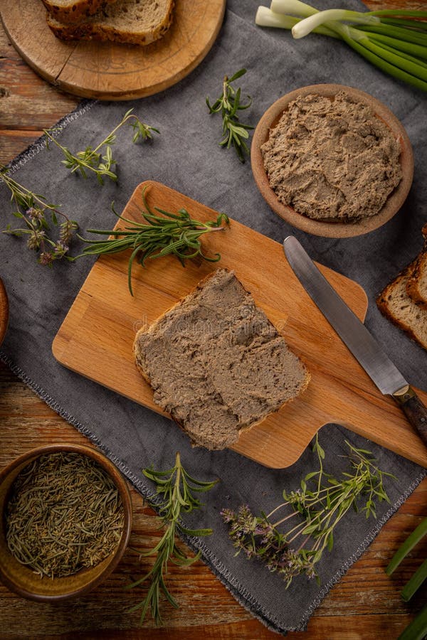 Top View of Delicious Homemade Liver Pate Stock Image - Image of ...
