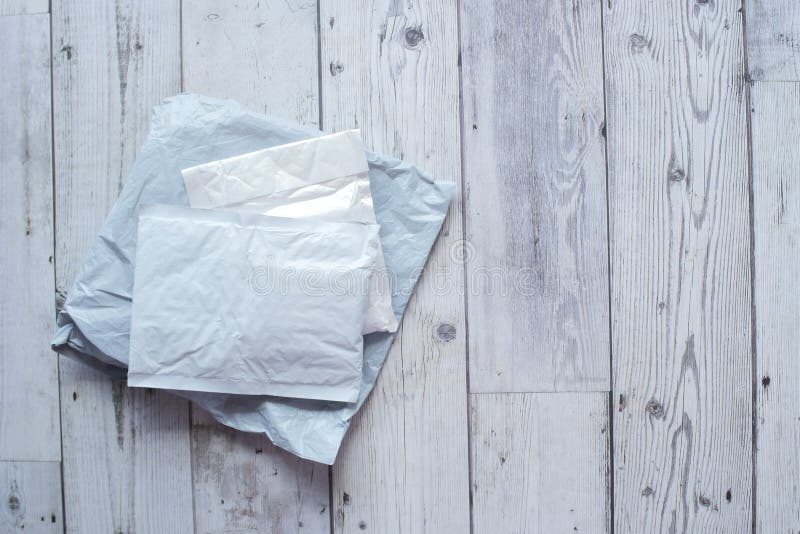 Top View of Delivery Package on Table Stock Photo - Image of business ...