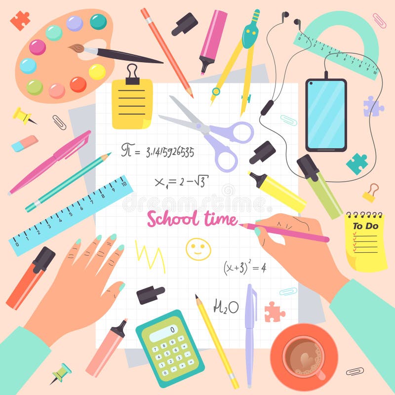 Student Writing Notes Classroom Stock Illustrations – 161 Student ...