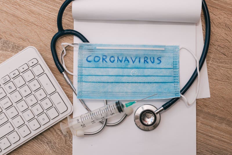 Stethoscope and Computer Mask Stock Image - Image of science ...