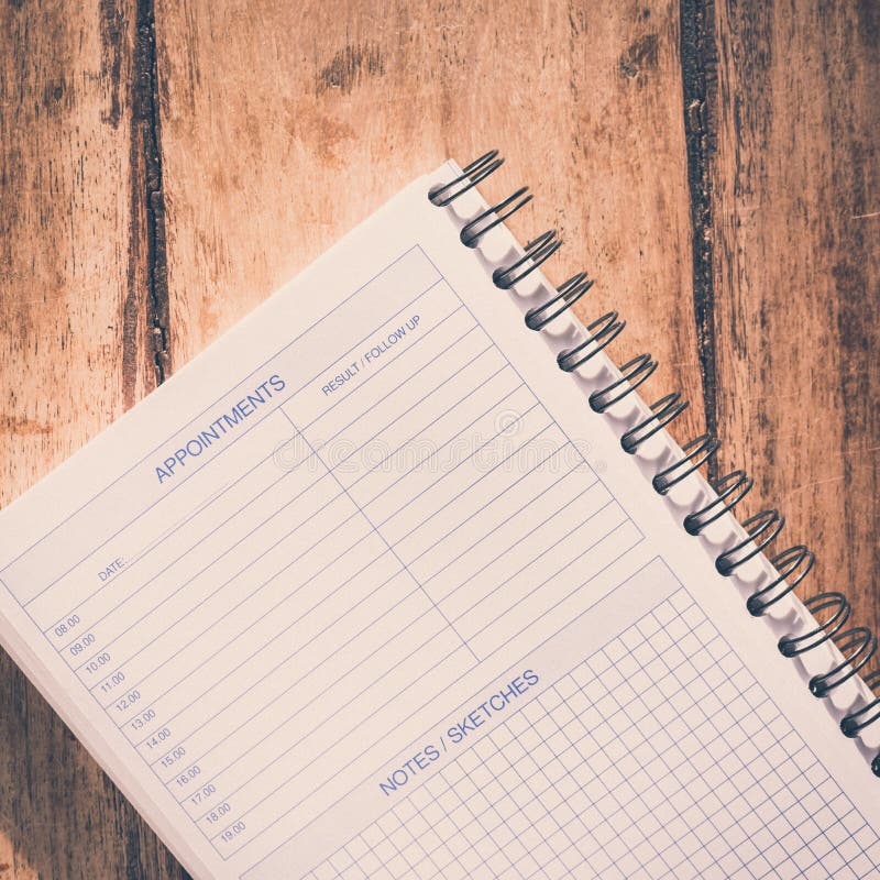 Top View Desk Wood and Office. Blank Notepad with Task List Stock Image ...