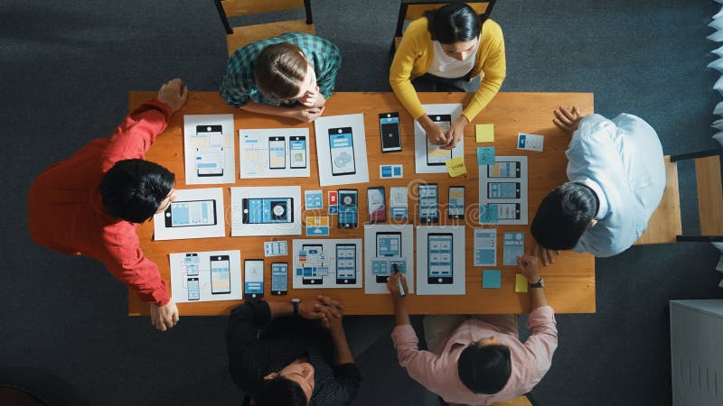 Top View of Developer and Designer Shake Hand Together at Meeting ...