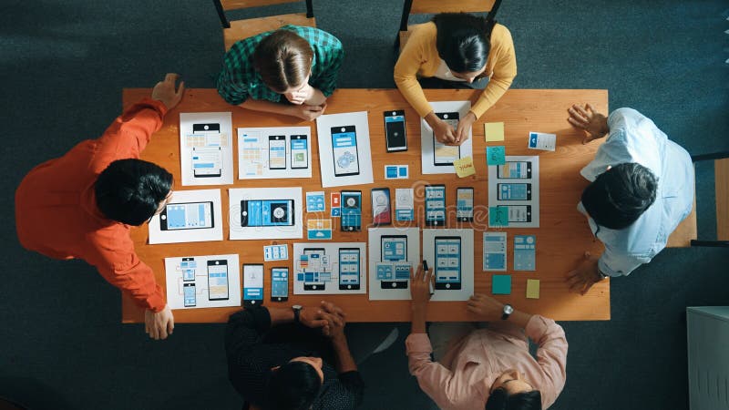 Top View of Developer and Designer Shake Hand Together at Meeting ...