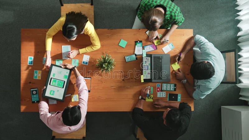 Top View of Developer and Designer Shake Hand Together at Meeting ...