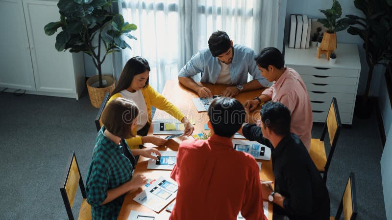 Top View of Developer Team Designing Ux Ui Design for Mobile Phone ...
