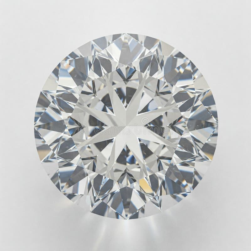 Top View of a Diamond Isolated on White Stock Illustration ...