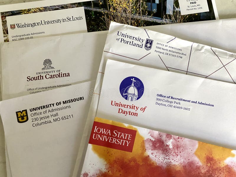 Top View of Different College Application Brochures Editorial Photo ...