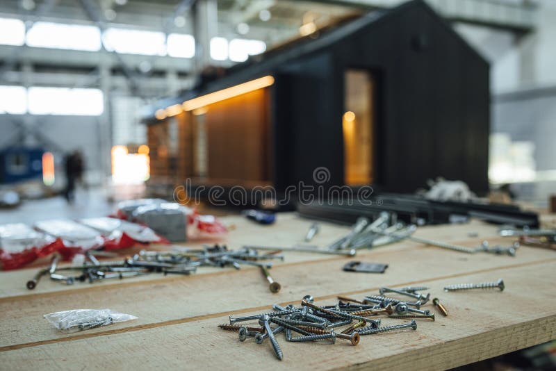 Top View of Different Tools Inside the Factory Stock Image - Image of ...