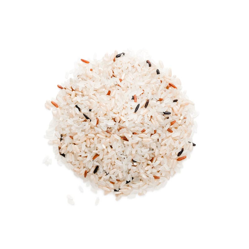 Top View of Different Varieties of Organic Rice. Mixed Rice Stock Photo ...