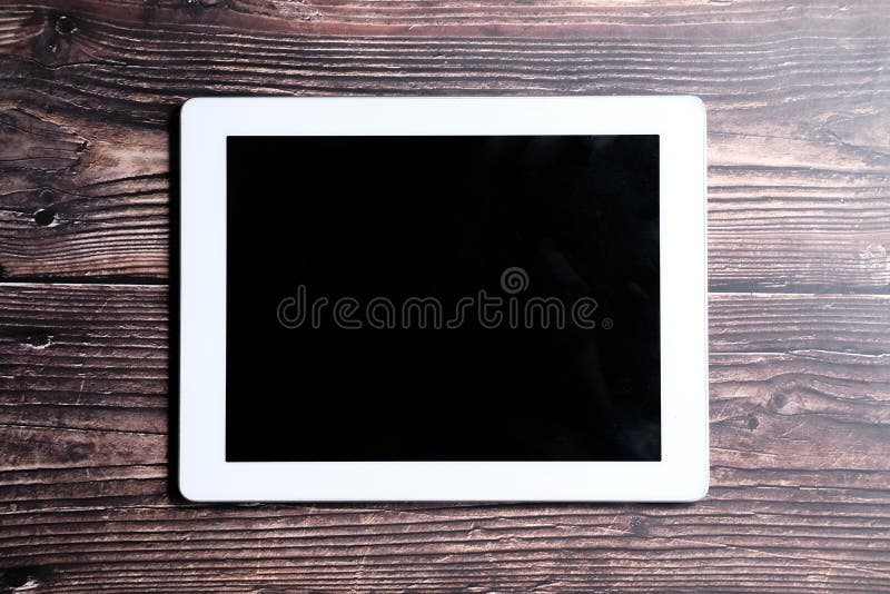 Top View of Digital Tablet with Empty Screen Stock Photo - Image of ...