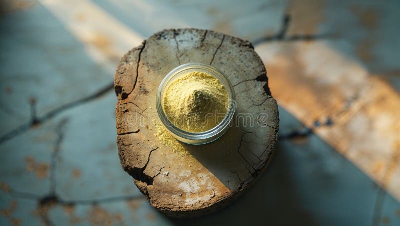 A Top View of Dill Seed Powder in a Small Glass Jar Placed on a ...