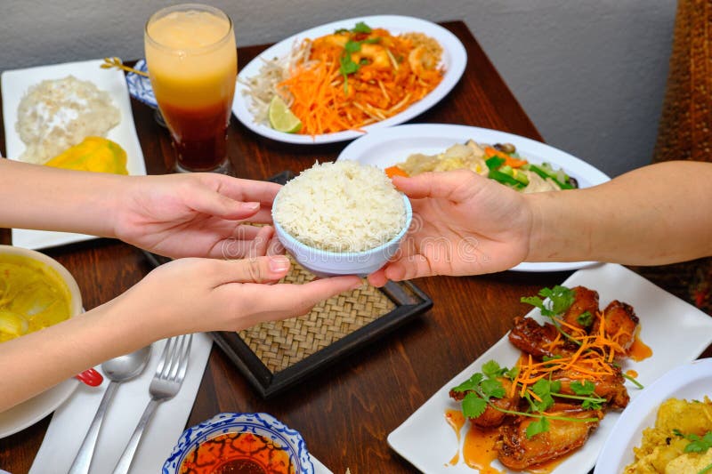 Top View of a Dinner Table with an Array of Delicious Meals Stock Photo ...