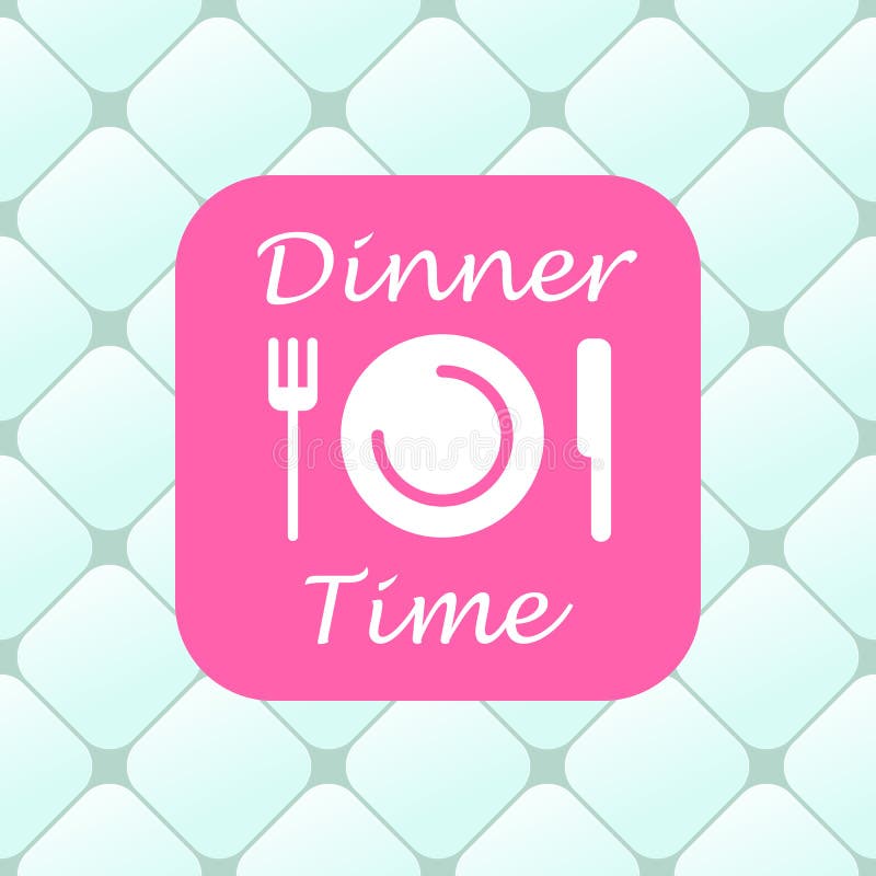 Dinner time stock illustration. Illustration of dinner - 44485392