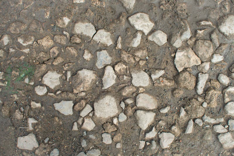 Top View of Dirt Road Texture Background. Rocks and Ground Stock Photo ...