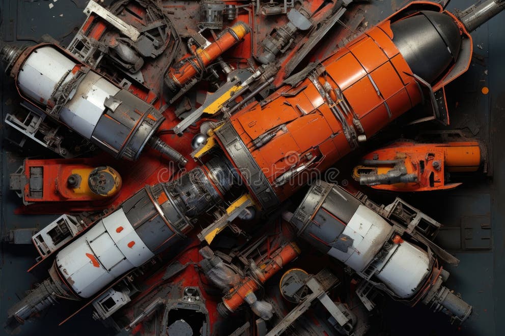 Top View of a Disassembled Rocket Booster Stock Photo - Image of ...