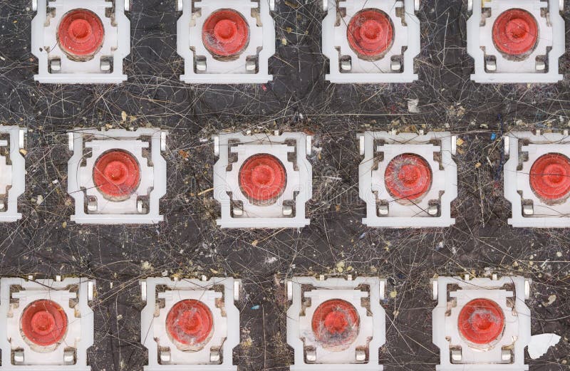 Top View of Dismantled Dirty Keyboard, Closeup Stock Image - Image of ...