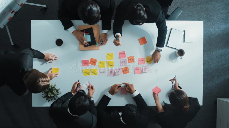 Top View of Diverse Business Group Discuss about Marketing Plan ...