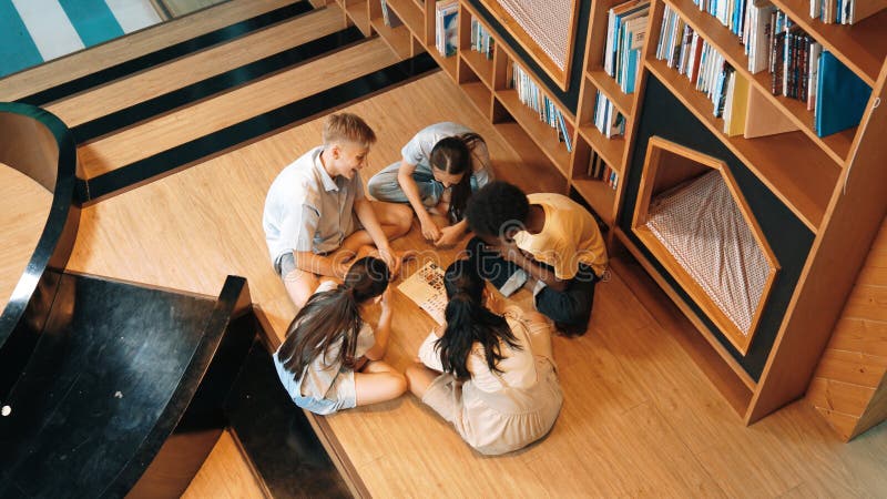Top View of Children Sitting in Circle while Looking at Camera ...