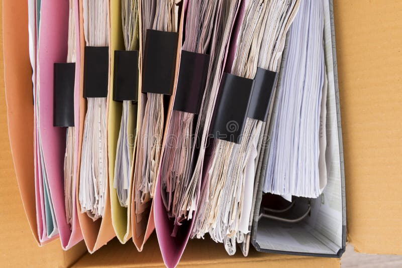 Top view the documents stock image. Image of document - 123694433