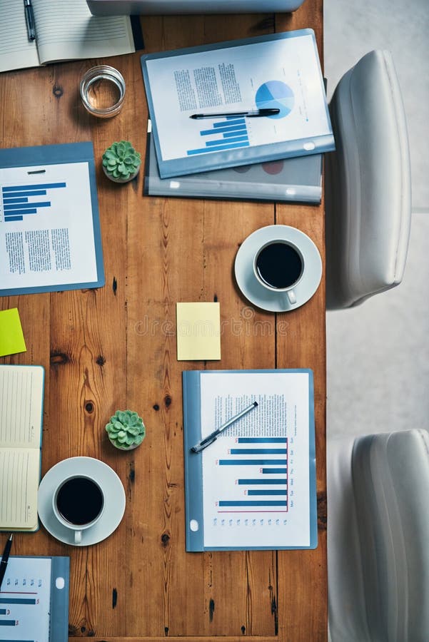 Top View, Documents and Graphs on Table for Finance Meeting, Annual ... Top View, Documents and Graphs on Table for Finance Meeting, Annual ...