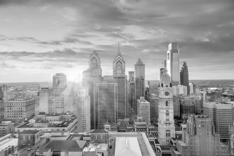 Top View of Downtown Skyline Philadelphia USA Stock Image - Image of ...