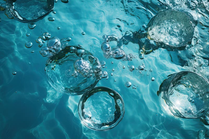 Top View of Drinking Water with Bubbles. Stock Photo - Image of ...