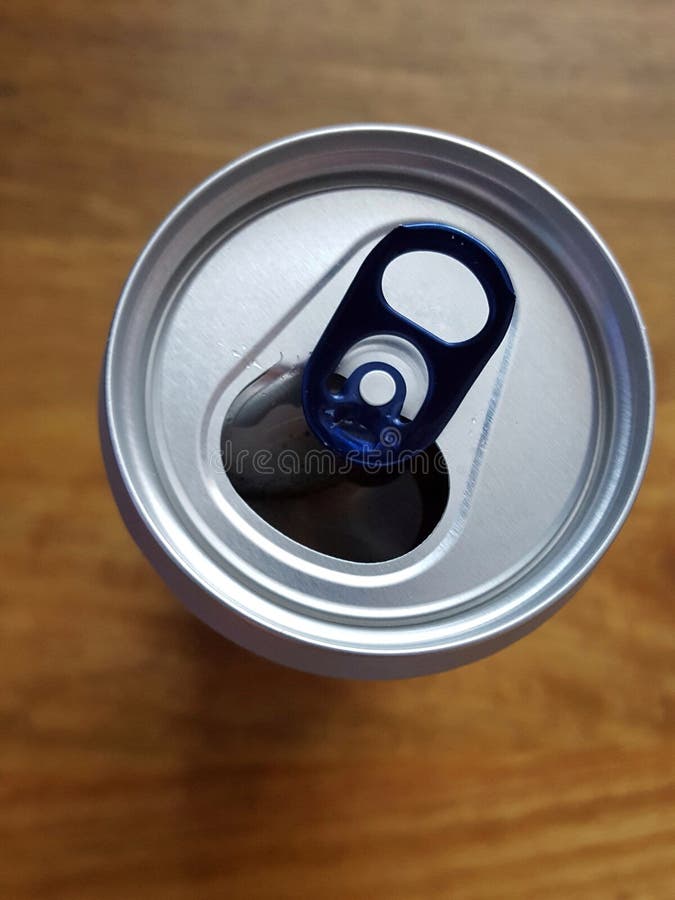 Top View of Drinks Can Opened Stock Photo - Image of aluminium, pull ...