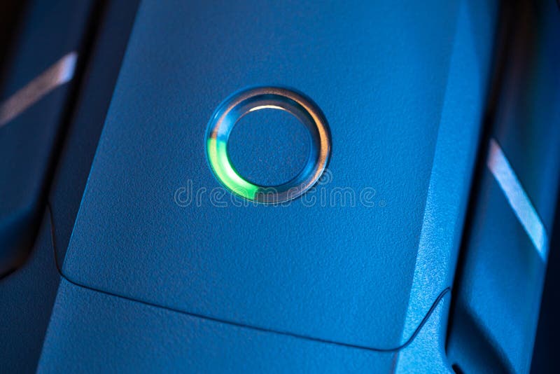 Top View of the Drone Body, Power Button with Charge Indicator, Battery ...