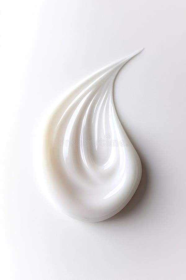 Top View of a Drop of White Cream Stock Illustration - Illustration of ...