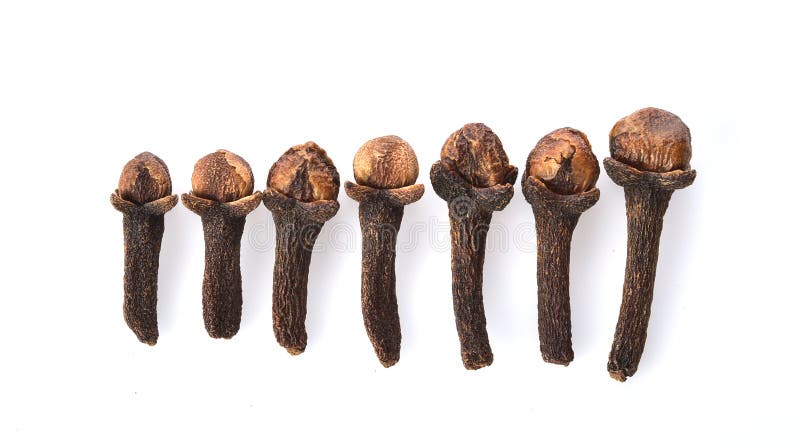 Top View of Dry Cloves Isolated on White Background Stock Image - Image ...
