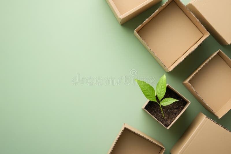 A Top View of Eco-friendly Packaging Made from Natural Recyclable ...