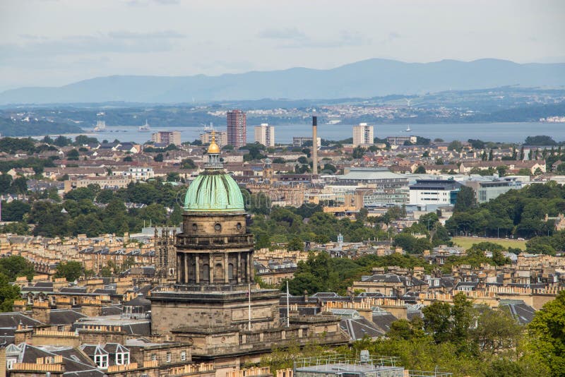 Top view of edinburgh city stock photo. Image of landmark - 197954494