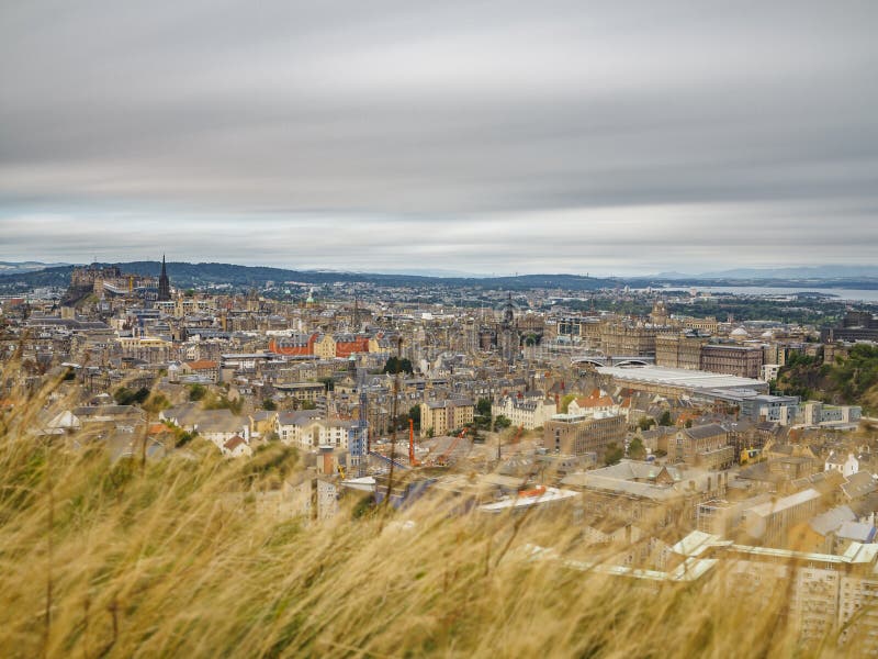 Top View of Edinburgh Skyline, Long Exposure Stock Photo - Image of ...