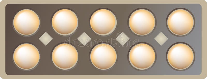 Top View of Egg and Paper Tray Stock Illustration - Illustration of ...