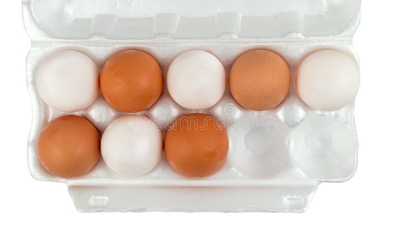 Top View of Eggs in Styrofoam Pack Stock Image - Image of view ...