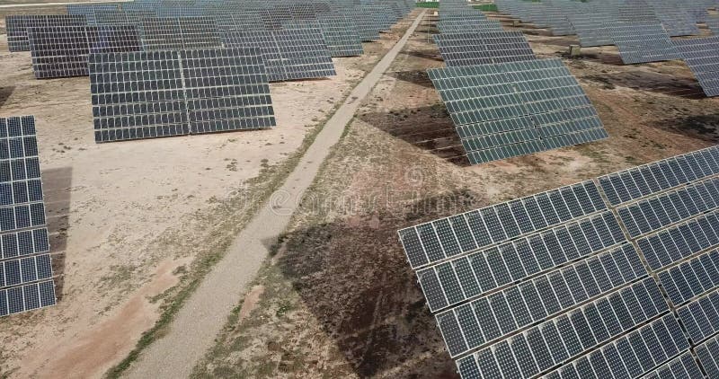 Top View of the Electric Power Polar Panel System at Desert Stock Video ...