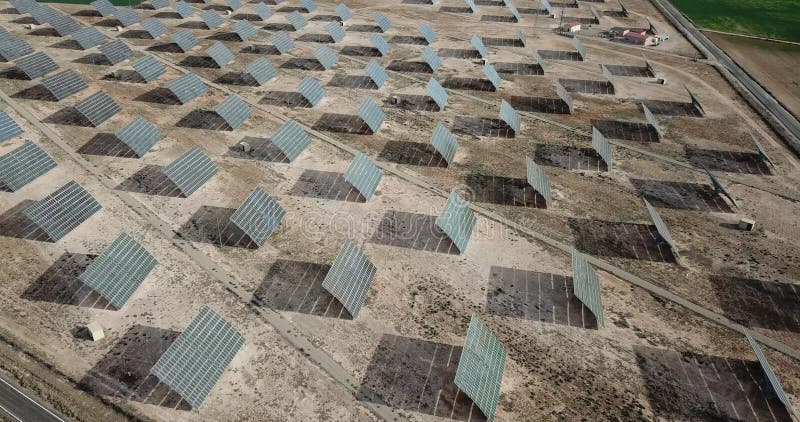 Top View of the Electric Power Polar Panel System at Desert Stock ...