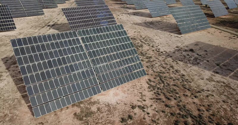 Top View of the Electric Power Polar Panel System at Desert Stock Video ...