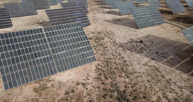 Top View of the Electric Power Polar Panel System at Desert Stock Video ...