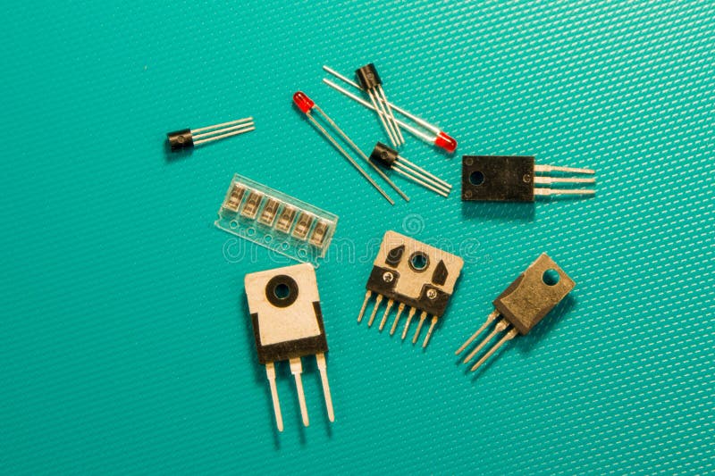 Top View of an Electronic Component, Such As a Transistor, Capacitor ...