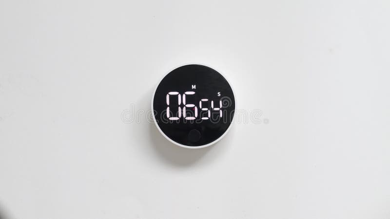 Top View. Electronic Timer Isolated on White Background Stock Footage ...